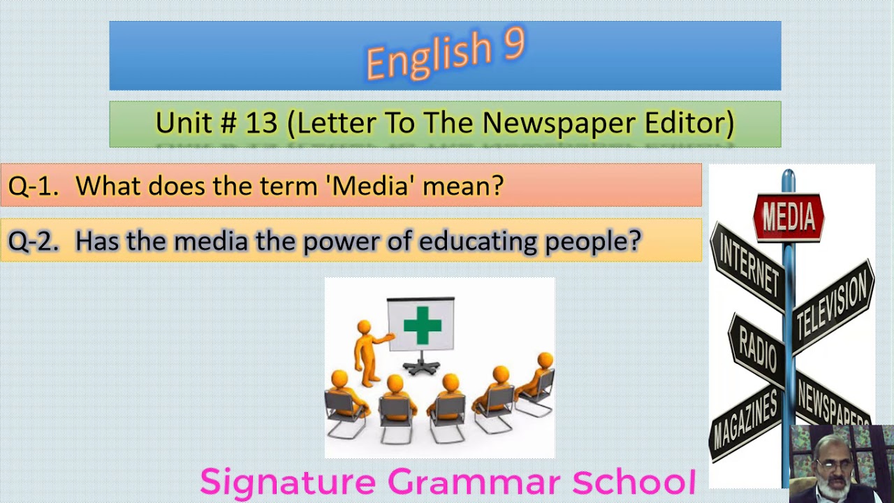 English 9 Unit 13 Paragraphs # 1 to 3 (Comprehension) - Signature ...