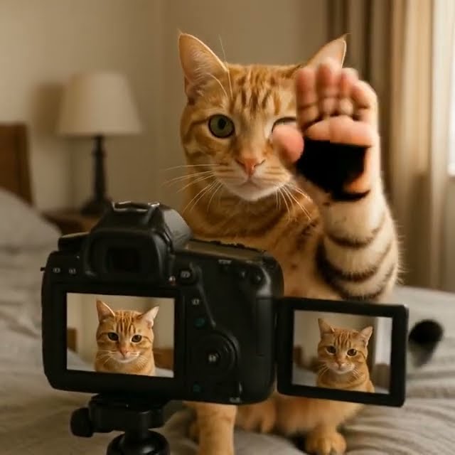 My Cat Becomes a Vlogger! 🐾📸 Adorable Filming Session - YouTube