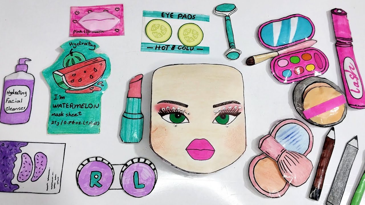 Roblox Baddies Skincare and Makeup 💗 Satisfying Asmr | Paper diy |로블록스 ...