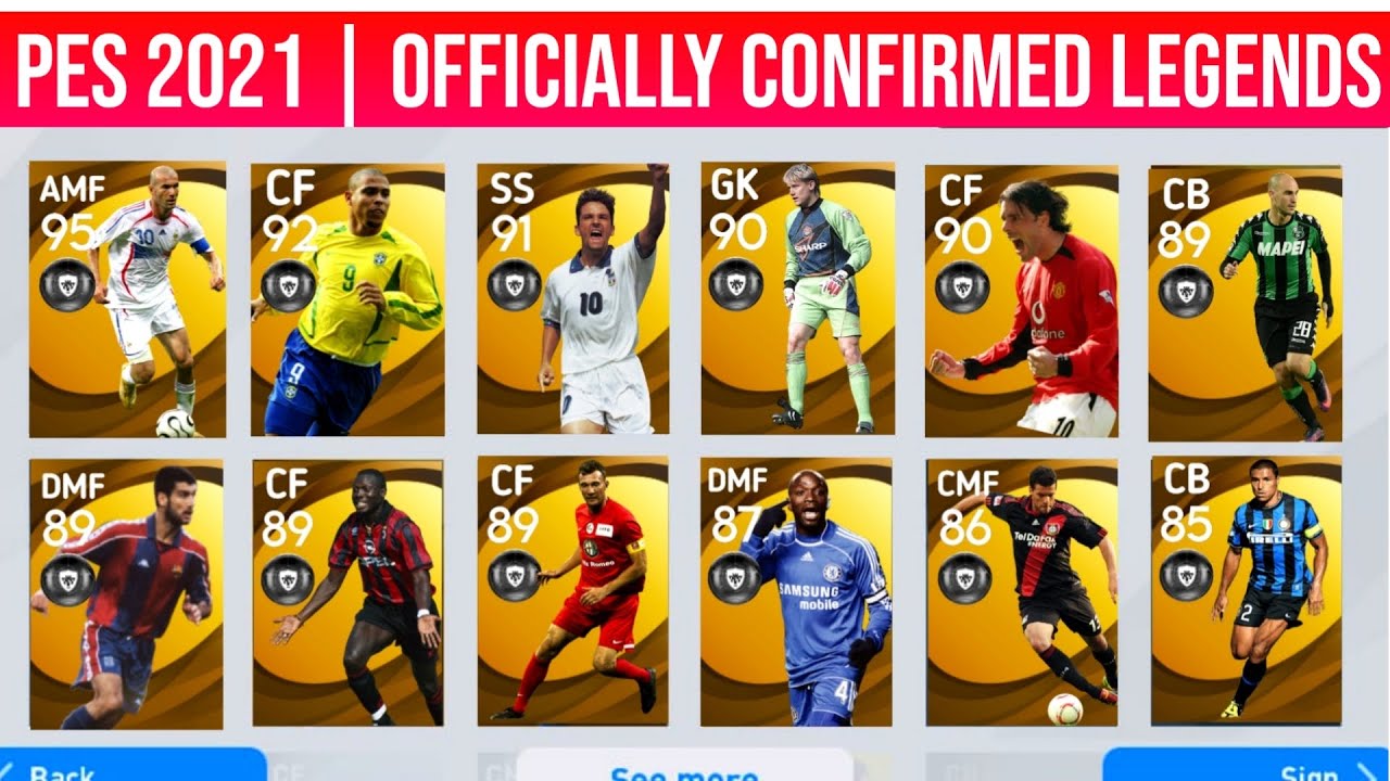 Pes 2021 | Upcoming Officially Confirmed New Legends - YouTube