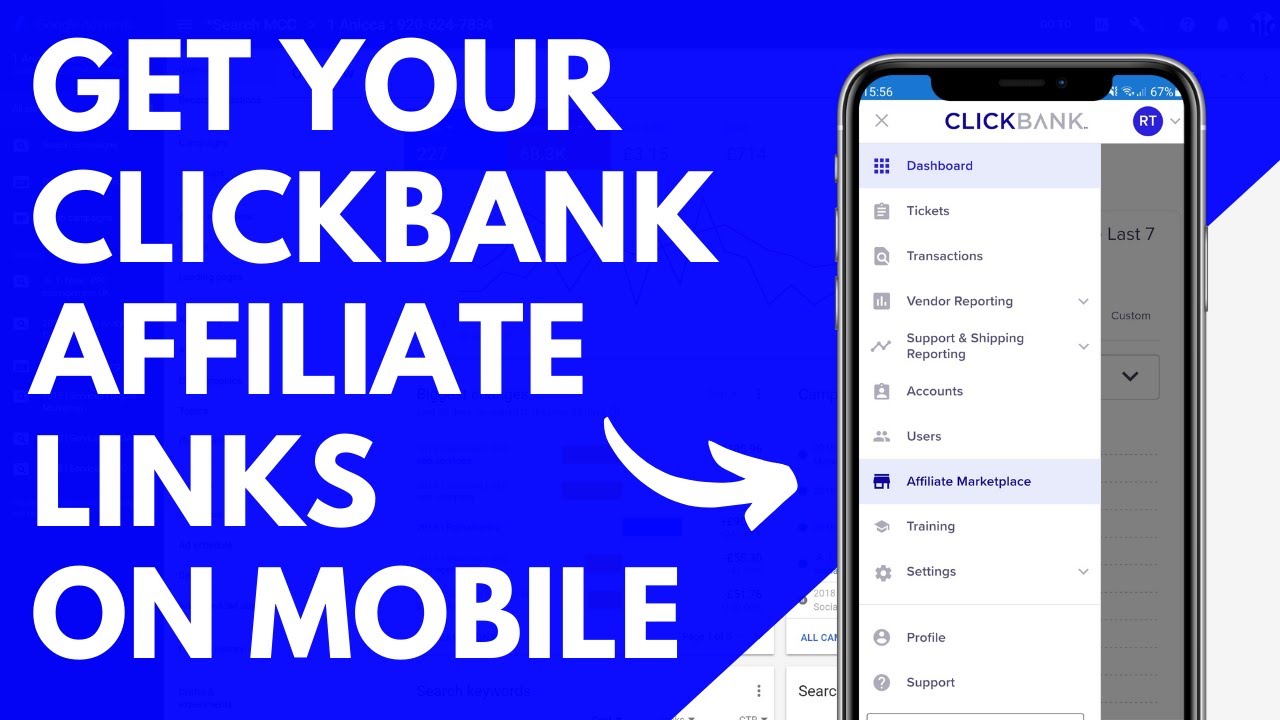 How to Get Your Clickbank Affiliate Link on Clickbank Mobile App - YouTube