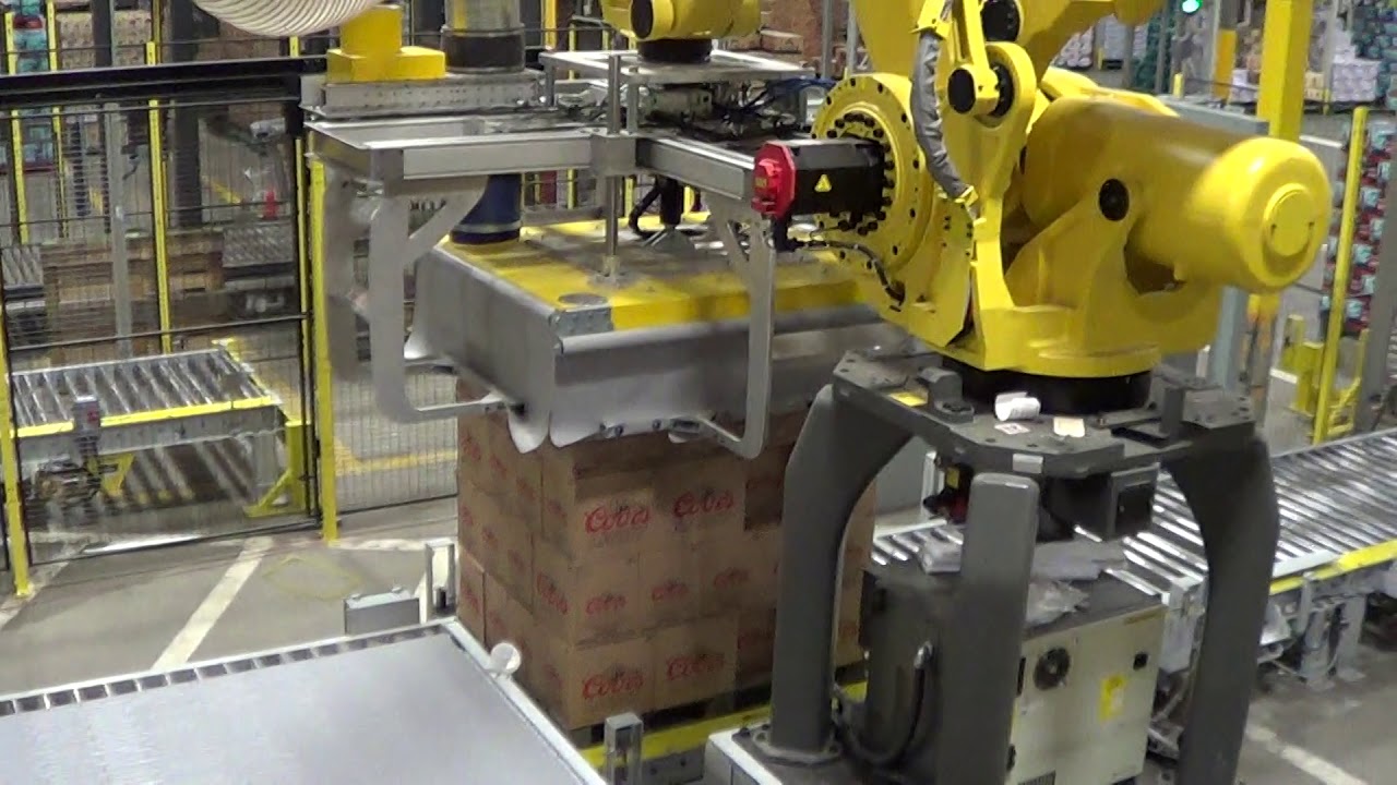 Layer gripper multi-SKU beverage palletizer by ROI Machinery ...