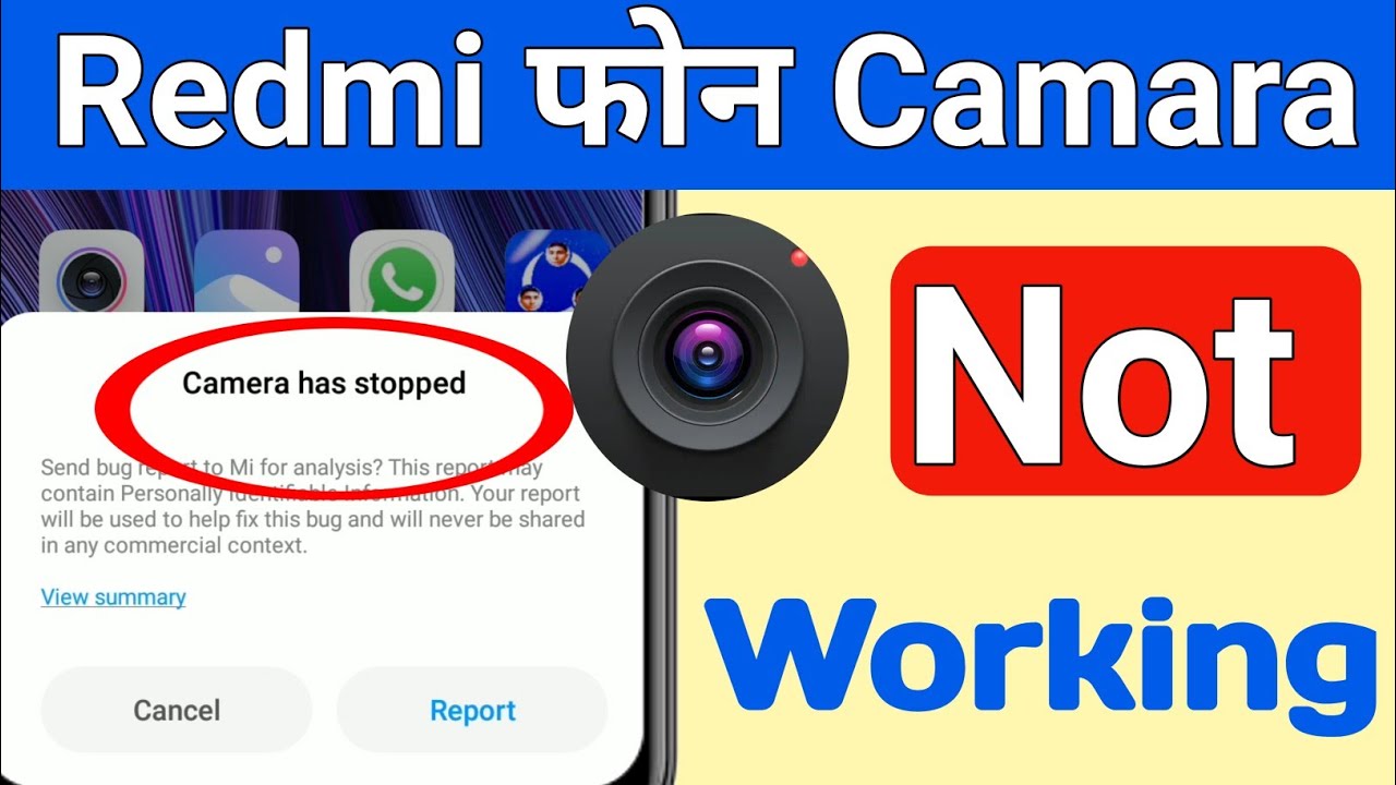 Camara has stopped ? Redmi phone camera not working | Camera has ...