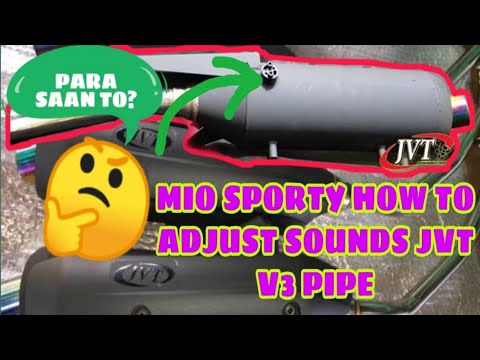 JVT V3 MIO SPORTY HOW TO ADJUST SOUNDS JVT V3 PIPE - YouTube
