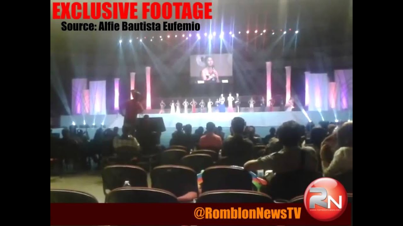 Maria Fee Tajaran during the Q&A at Miss Tourism World Philippines 2014 ...