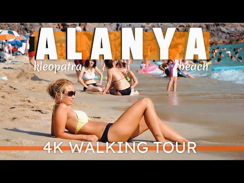 ALANYA KLEOPATRA PLAJI TÜRKİYE - YÜRÜYÜŞ TURU 4K HDR