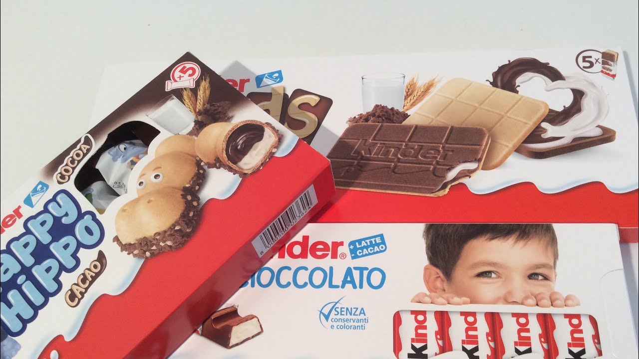Kinder Happy Hippo/ Kinder Cards/Kinder Bueno white ASMR Unboxing ...
