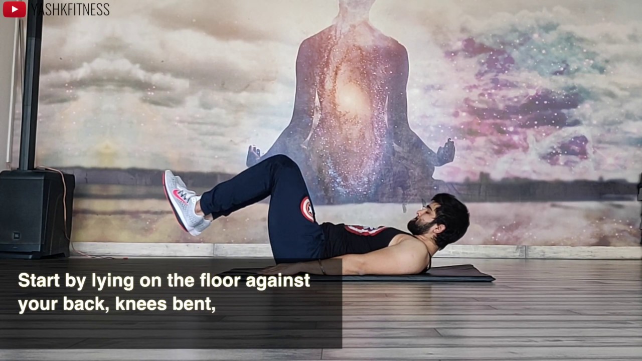 Double-leg lowering with bent knees - YouTube