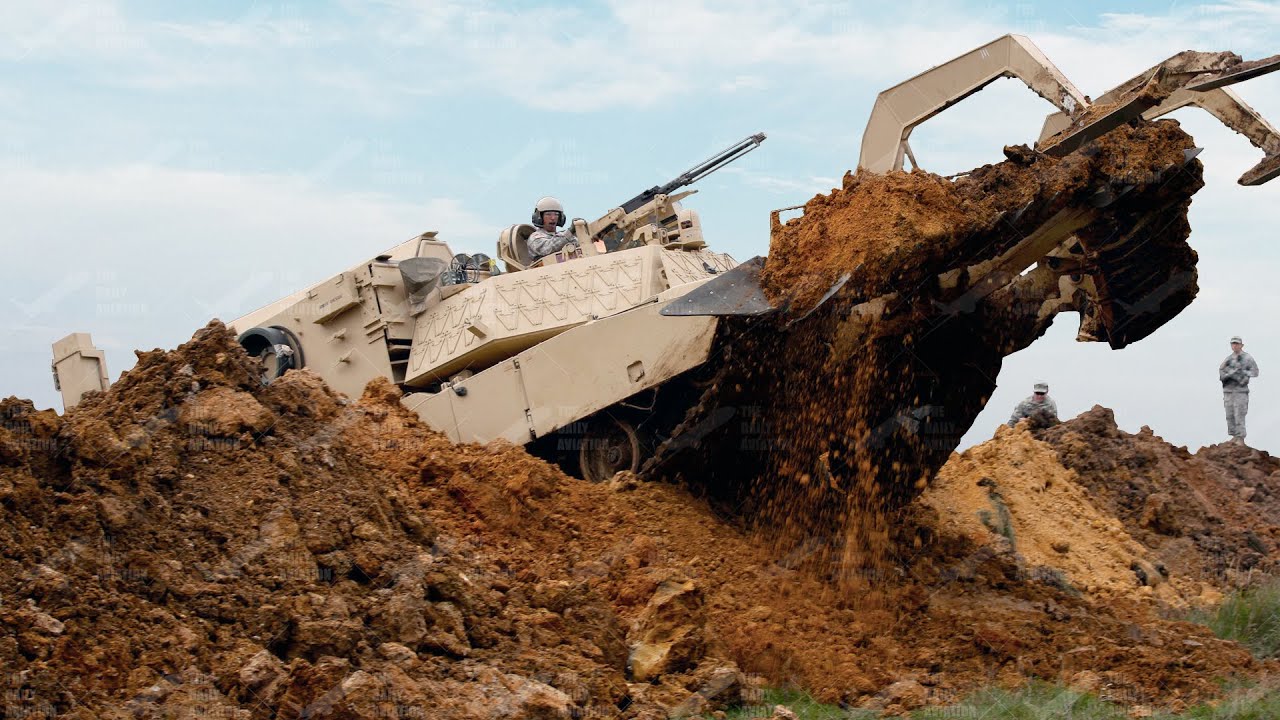 US Modified a M1 Abrams Tank into Extremely Powerful Mud Mover - YouTube