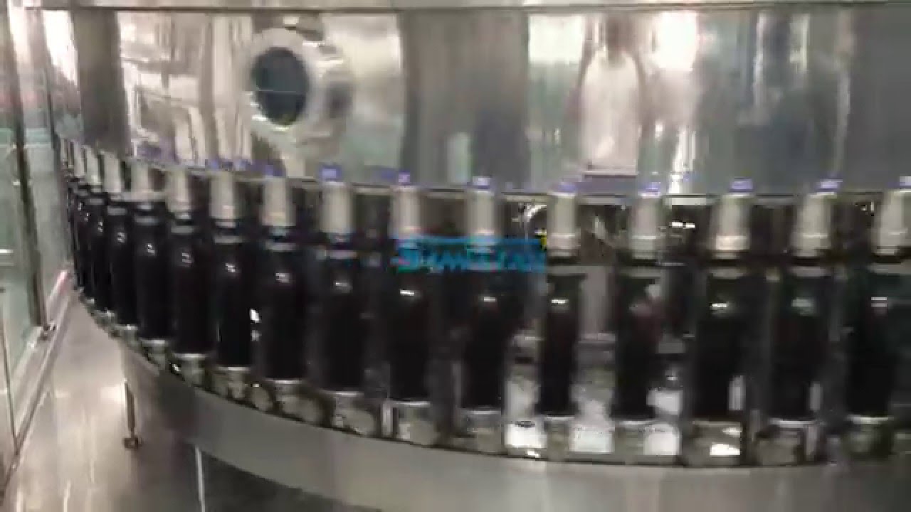 Automatic Wine washing filling capping machine in glass bottle with ...