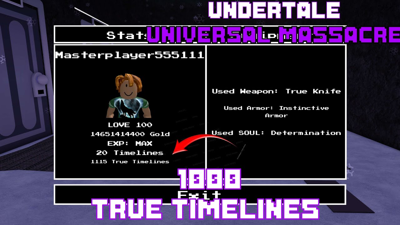 FINALLY GETTING 1000 TRUE TIMELINES IN UNDERTALE UNIVERSAL MASSACRE ...