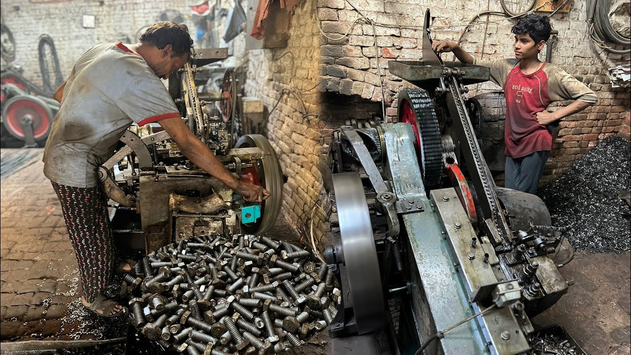 Hexagon Bolt Manufacturing Process in Local Factory | How It's Made ...