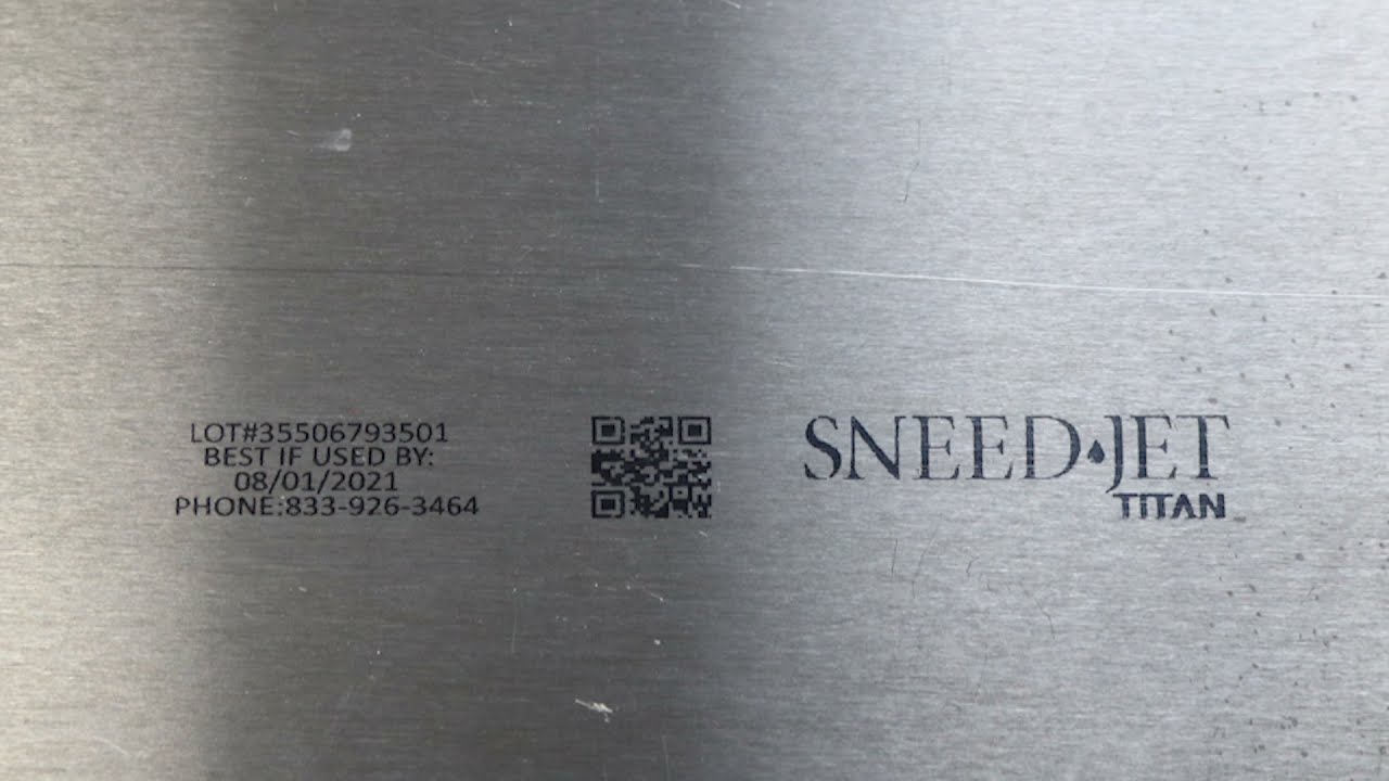 SNEED JET Titan Inkjet Printer Marking Stainless Steel - YouTube