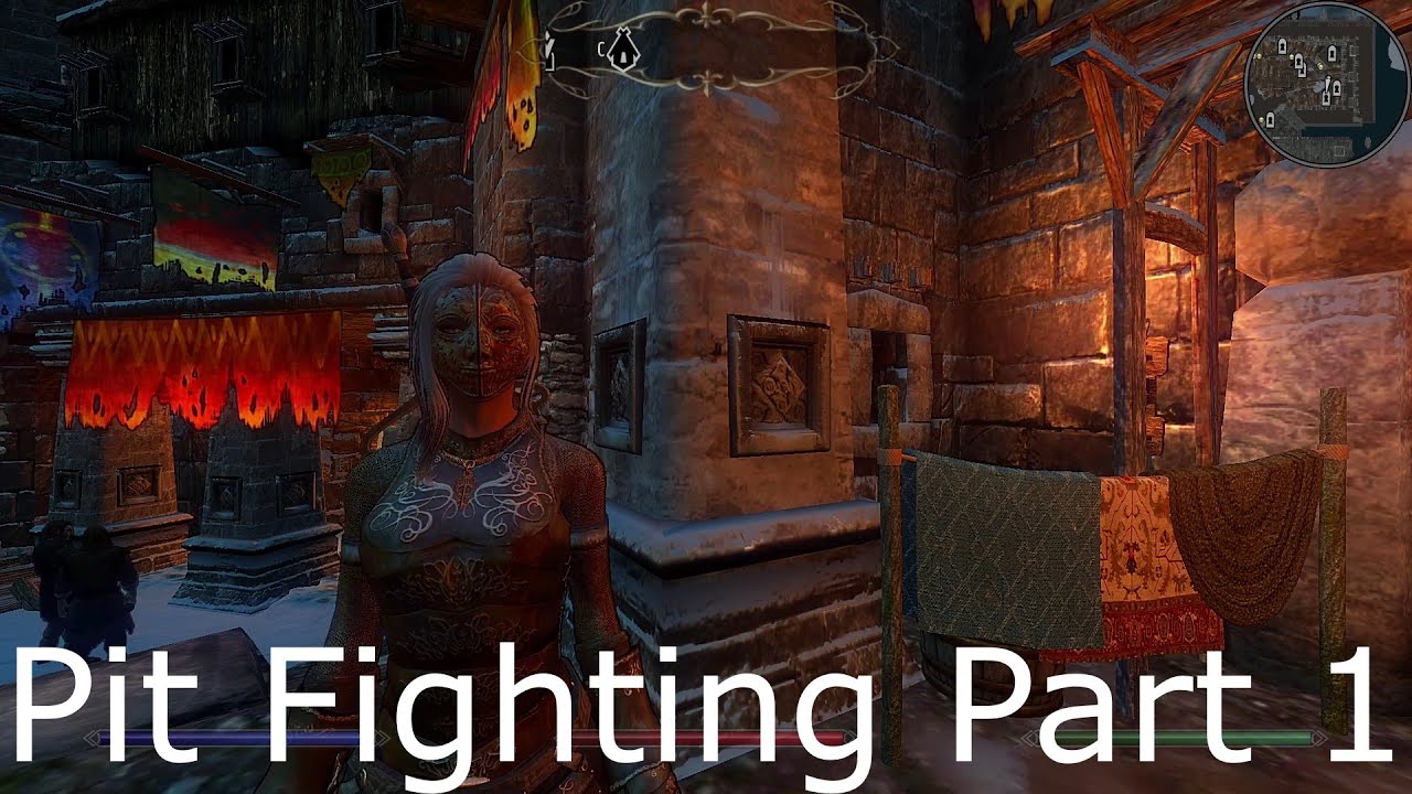 Modded Skyrim Pit Fighting Part 1 - YouTube