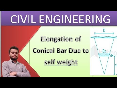 ELONGATION OF CONICAL BAR DUE TO SELF WEIGHT - YouTube