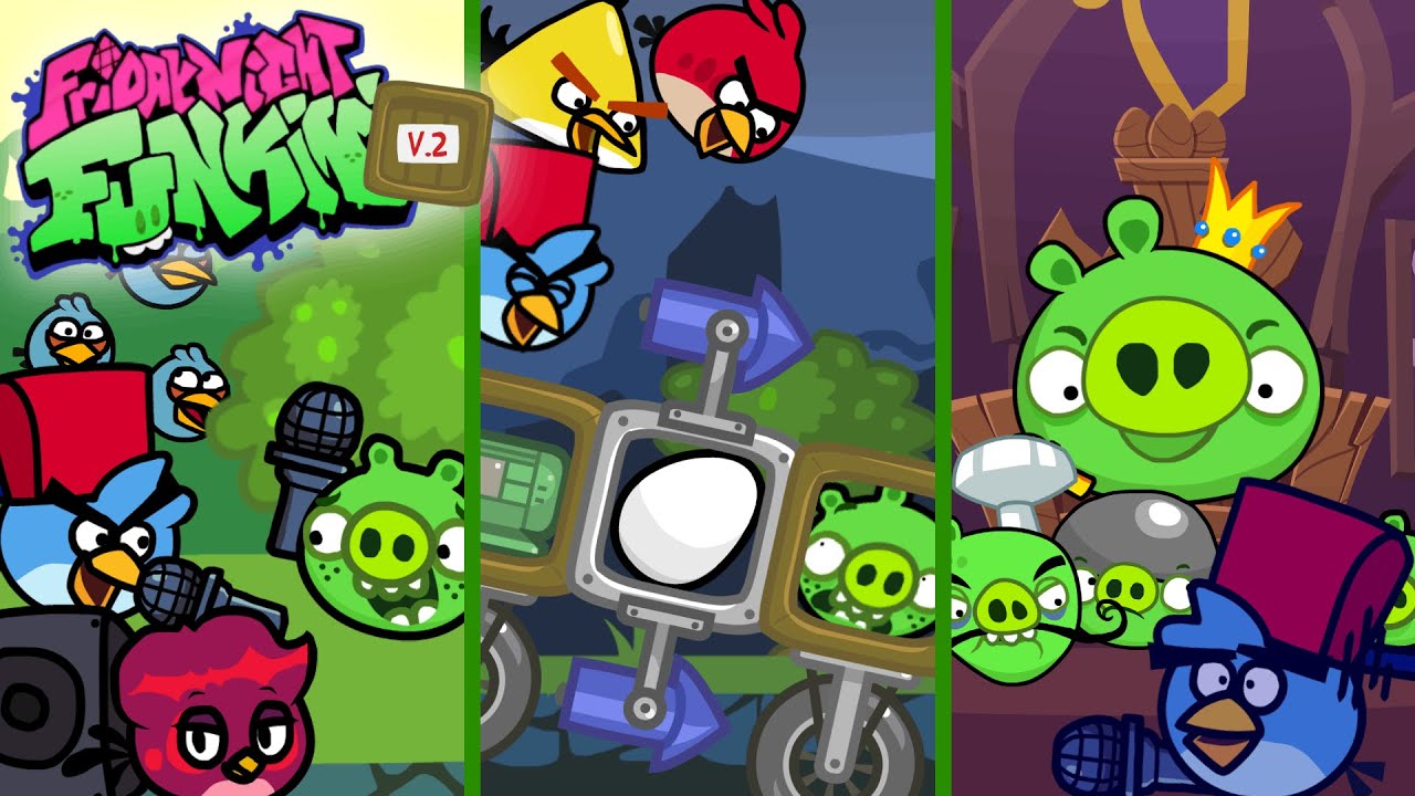 FNF: Vs Ross V2 // Bad Piggies // Angry Birds [All Songs / Weeks ...