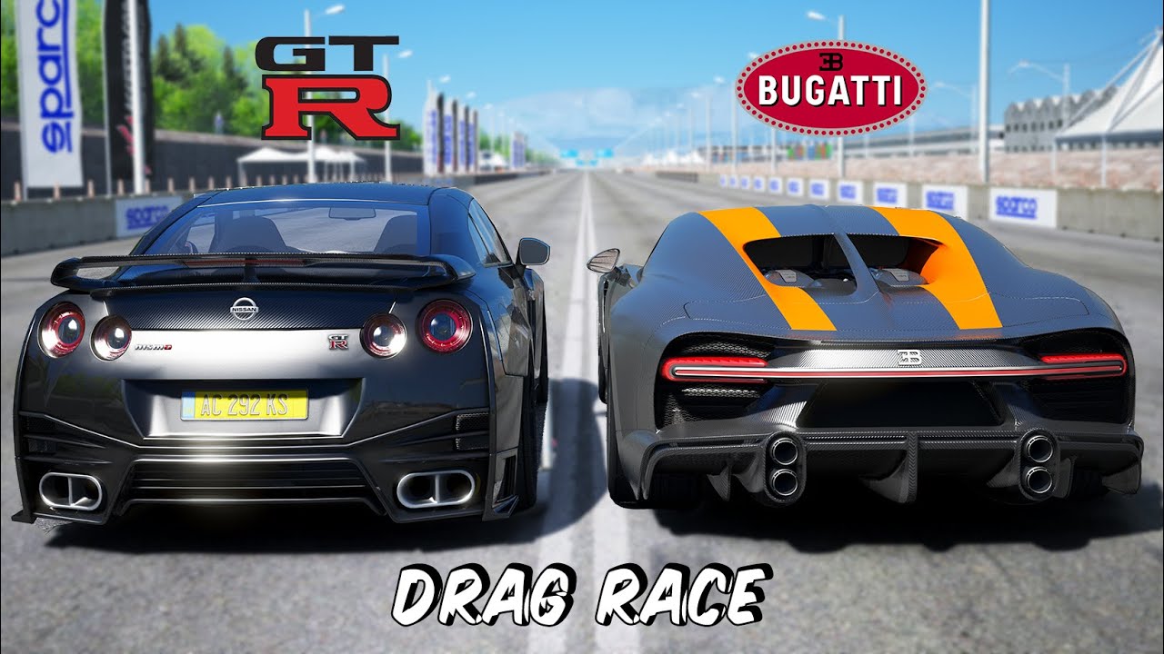 Bugatti Chiron Supersport vs Nissan GTR R35: DRAG RACE - YouTube
