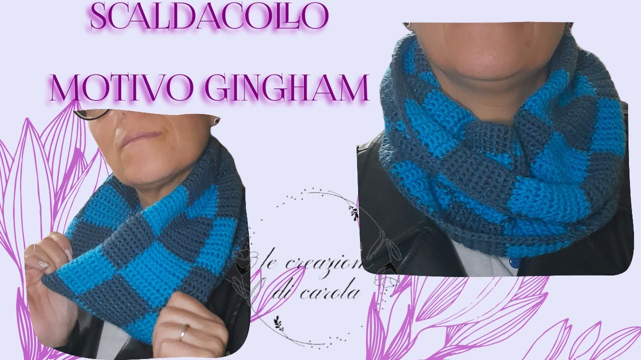 Tutorial :scaldacollo motivo Gingham - YouTube