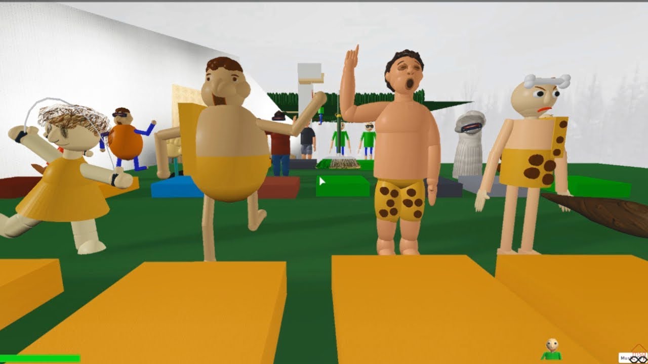 ALL Stone Age CHARACTERS Baldi in ROBLOX - YouTube