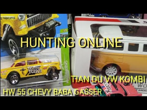 HW 55 CHEVY BABA GASSER 2023 & TIAN DU VW KOMBI (ALL YELLOW) - YouTube