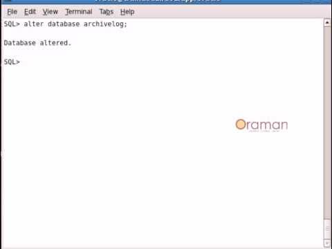 how to enable and disable archive log mode and how to set the archive log path - YouTube