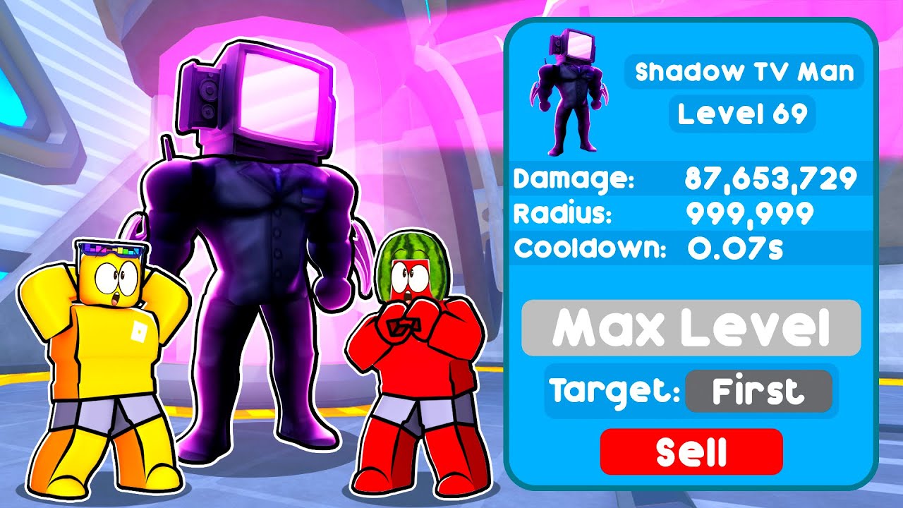 SHADOW TV MAN in Toilet Tower Defense - YouTube