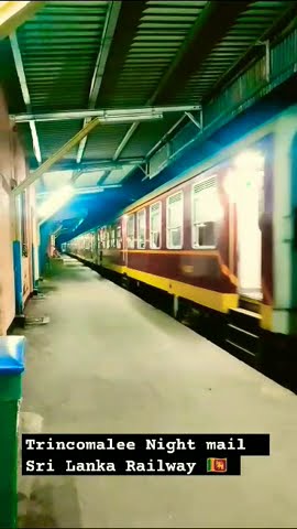 Trincomalee night express M4 747 සමග පොල්ගහවෙල දුම්රිය පොලට ළඟ වීම # ...