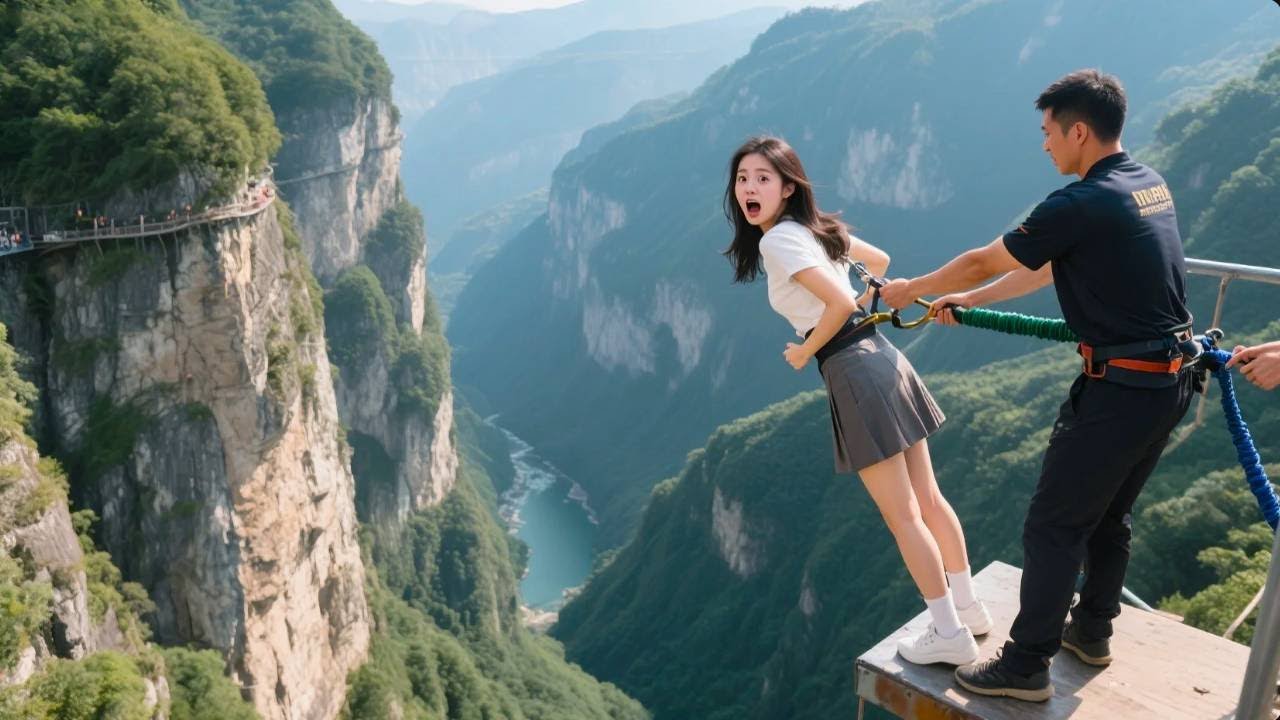 Bungee Jumping With Rope In Beautiful Place:Asmr Bungee Jumping - YouTube