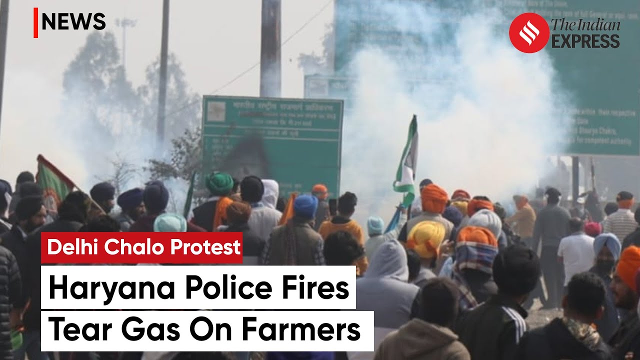 Farmers Protest: Chaotic Scenes At Shambhu Border, Rounds Of Tear Gas ...