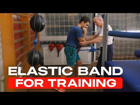 Elastic band drill for straight punches - YouTube