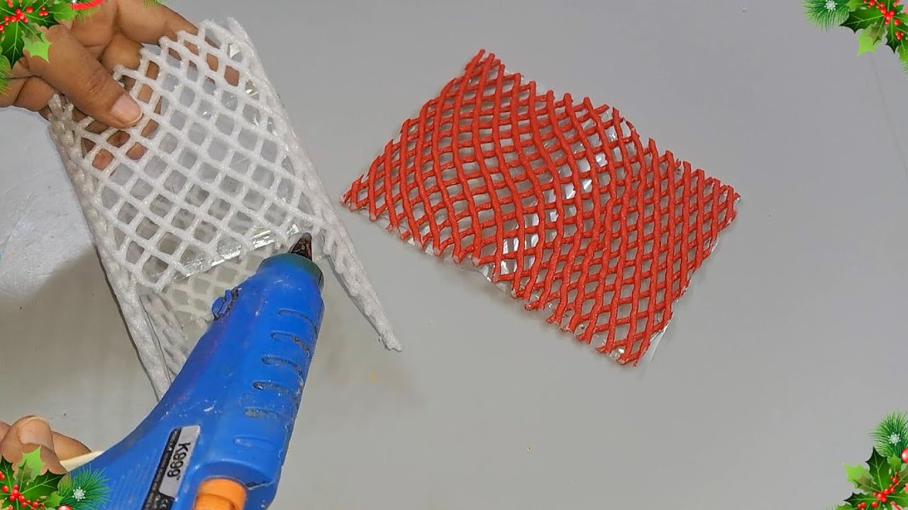 Beautiful home decoration from waste Fruit Foam Net & plastic Bottle ...