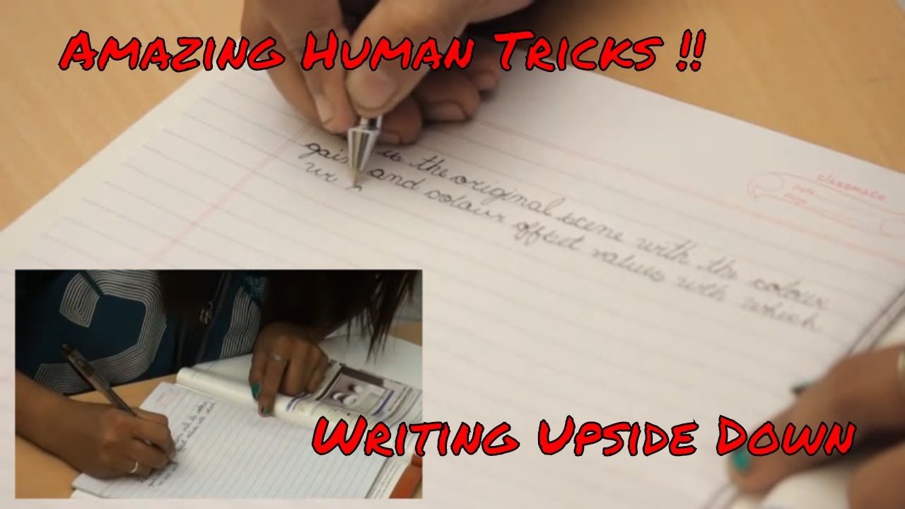 Guiness World Records | Unbelievable!! (Practice video) Writing Upside ...