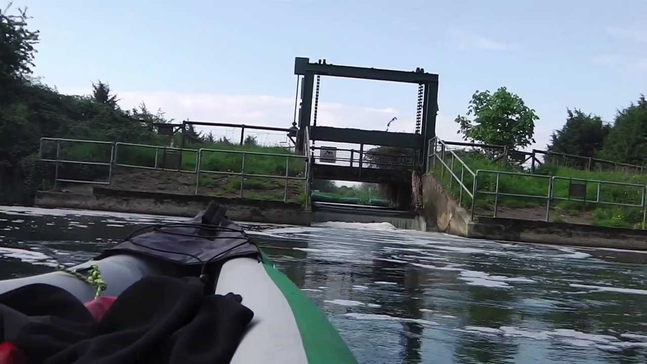 Sevylor Adventure Plus Inflatable canoe on River Nene - Ringstead Locks ...