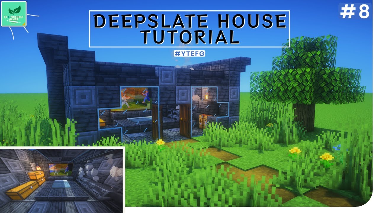 #8 Minecraft: Deepslate House Build || How to Build in Minecraft 1.19.3 ...