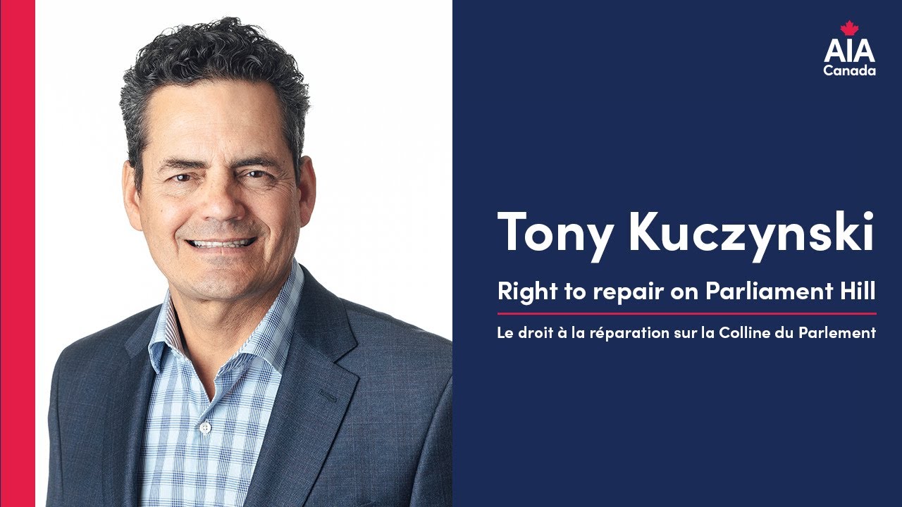 Tony Kuczynski on the right to repair | AIA Canada - YouTube