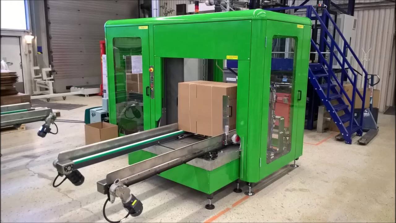 JOMET Automatic case erector for 0201/0200 boxes - YouTube