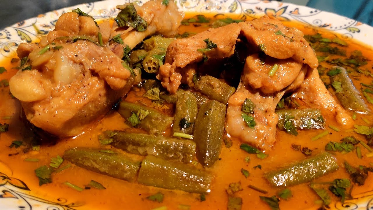 Chicken Bhindi Recipe||Chicken Okra||Bhindi Gosht-Cooking Lessons With ...