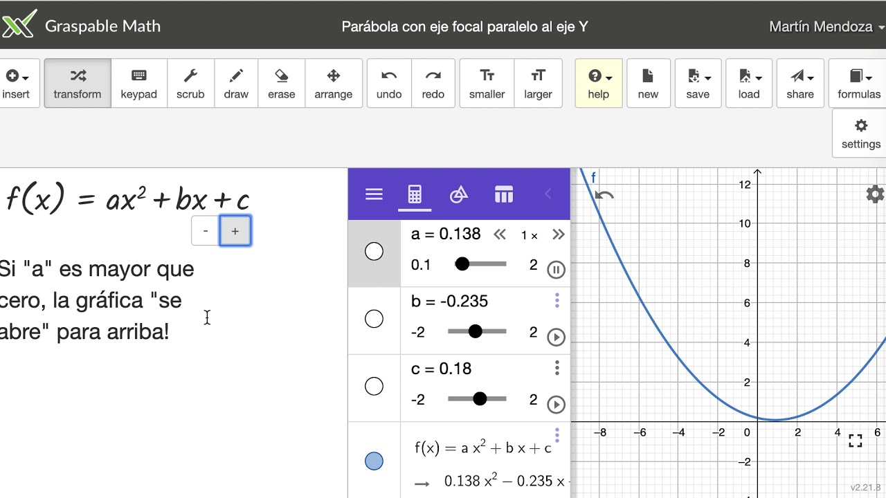 Parábola con eje focal paralelo al eje Y - YouTube