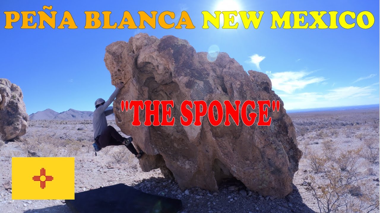 【The Sponge V0/4】 "Sponge Boulder" PEÑA BLANCA bouldering area, New ...