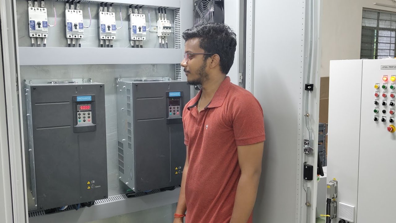Electrical panel using INOVANCE VFD 55 Kw Drive( MD290 )#siemens # ...