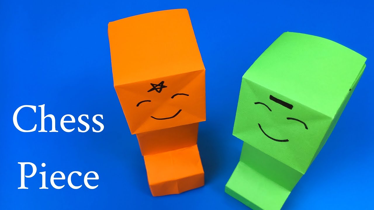 How to make a chess piece with origami 🟩 make a chess piece out of ...