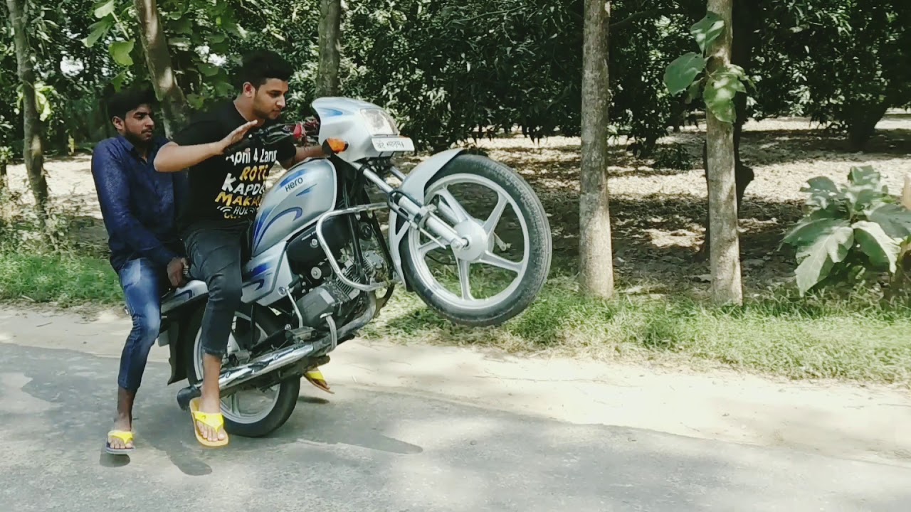 Modified Splendor || Bike Stunt || Splendor Loverz - YouTube