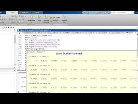 Amplitude Modulation MATLAB Code - YouTube