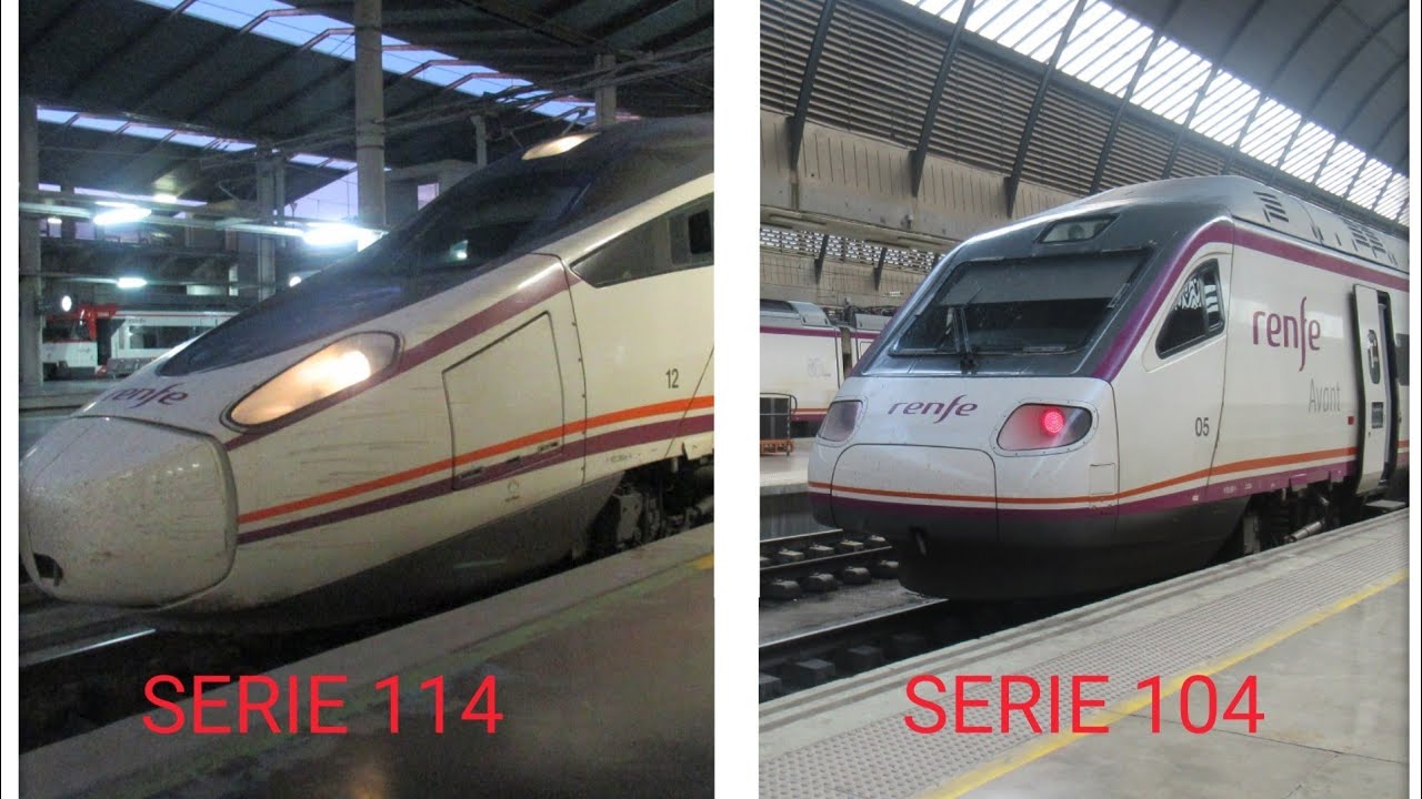 Renfe Avant de Málaga vs de Granada (Serie 104 vs 114) - YouTube