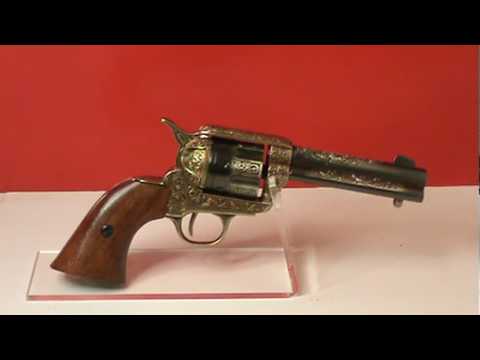 Brass Finish Engraved Colt Peacemaker Replica.mpg - YouTube