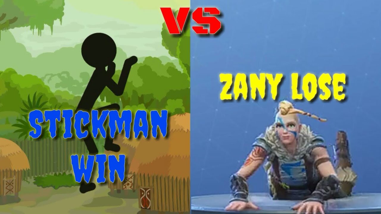 STICKMAN VS FORTNITE [ZANY DANCE] Drawing cartoons 2 - YouTube