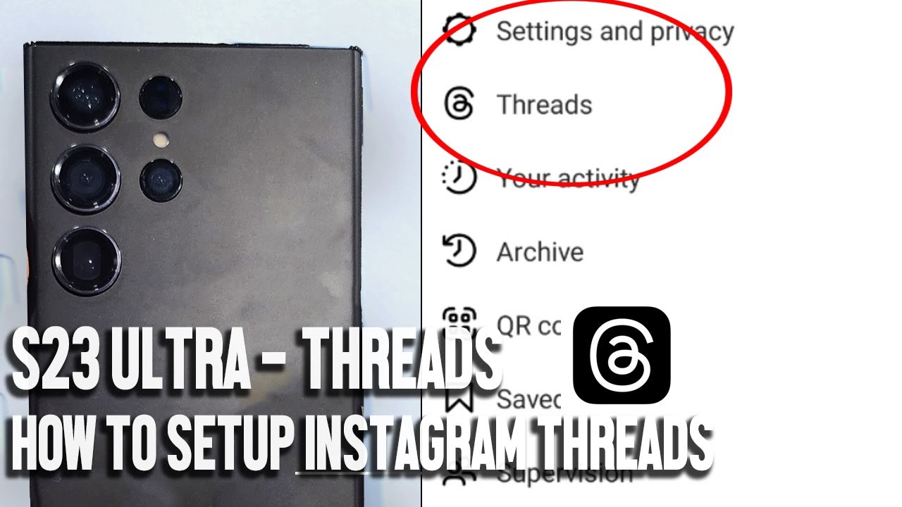 Samsung S23 Ultra S23 S23+: How to Setup Instagram Threads - YouTube