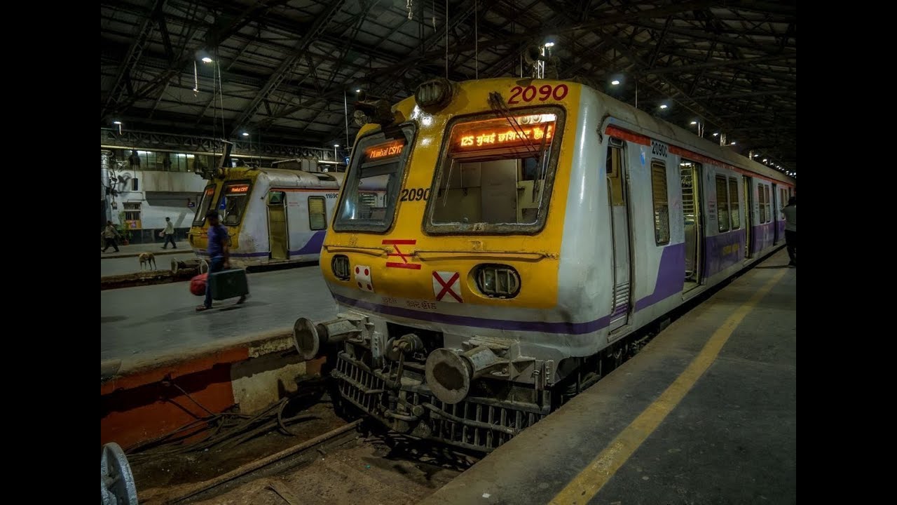 Slow local train going to Virar l Local train travel - YouTube