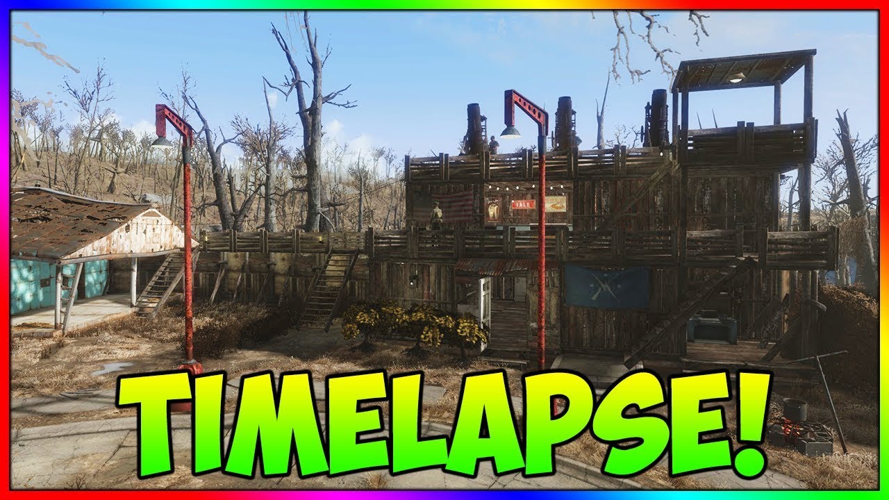 Fallout 4 - Sanctuary Hills Settlement Building Timelapse! (With Mods ...