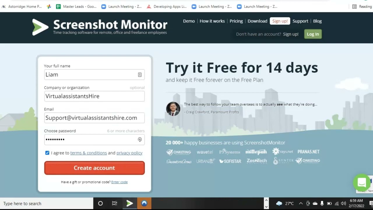 Managing A Virtual Assistant- Screenshot Monitor - YouTube